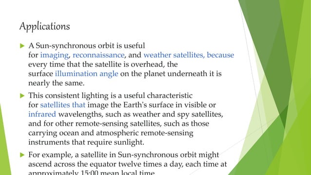 Sun synchronous orbit | PPTX