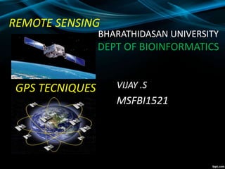 Remote sensing and gps | PPTX