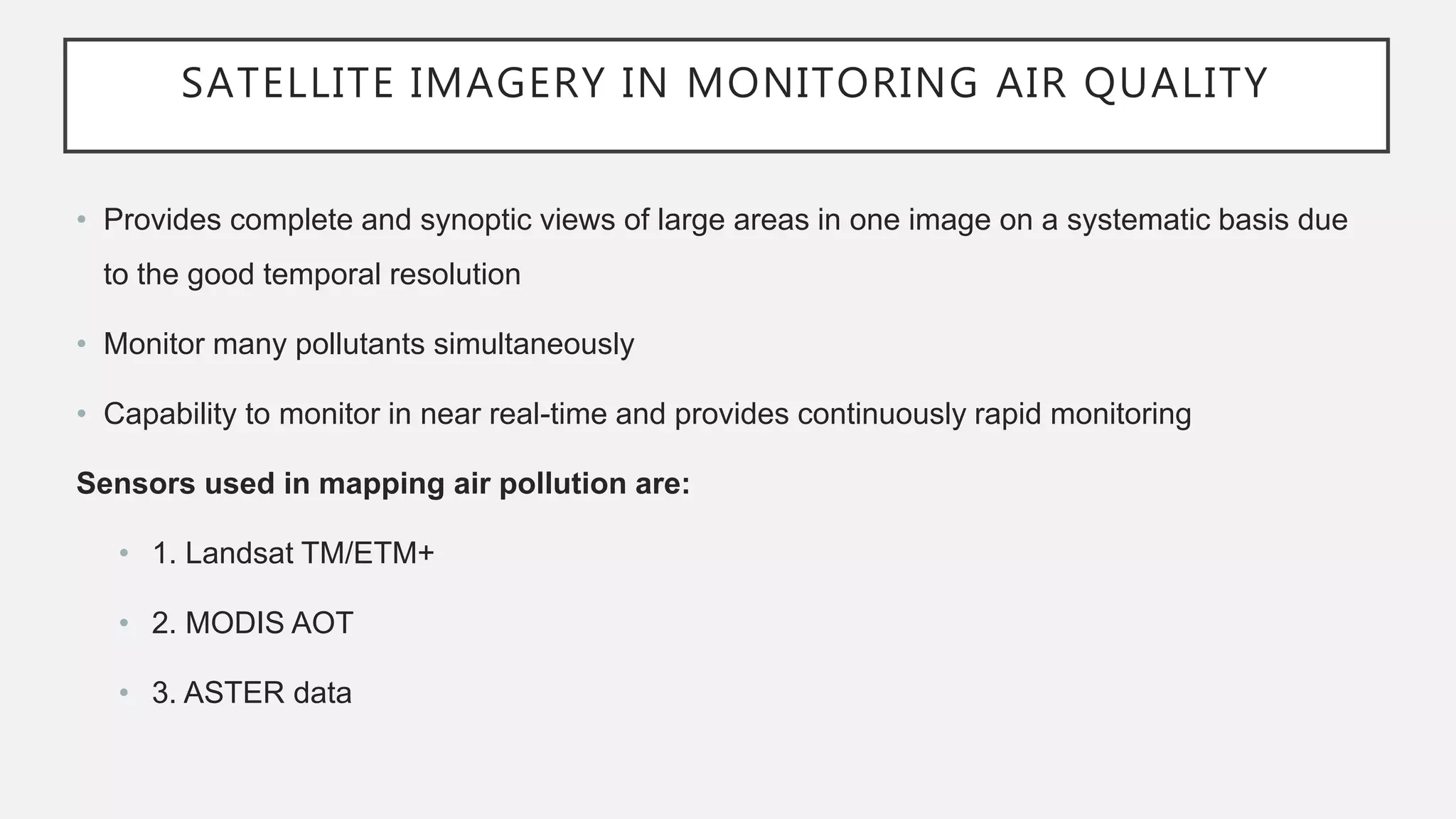 Remote sensing application in monitoring and management of soil, water ...