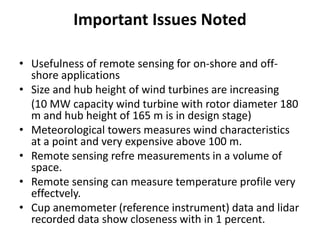 Remote Sensing Application in Wind Energy | PPT