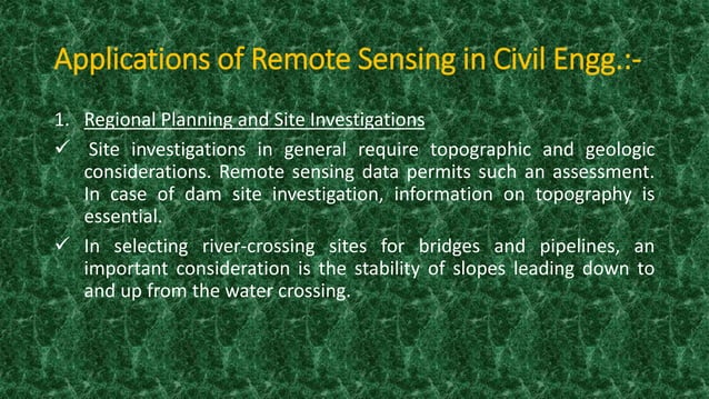 Presentation On Remote Sensing Ppt