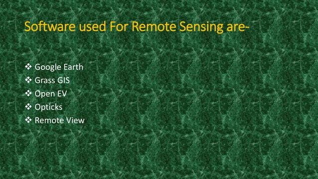 Presentation On Remote Sensing Ppt