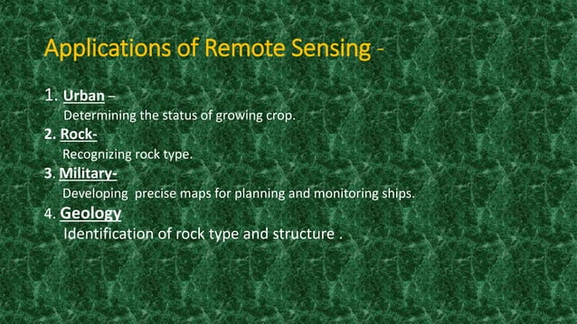 Presentation On Remote Sensing Ppt