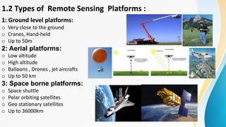 Remote Sensing Data Acquisition,Scanning/Imaging systems | PPTX