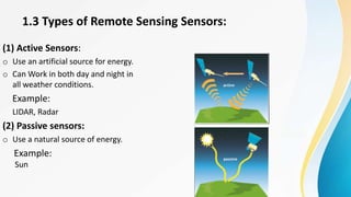 Remote Sensing Data Acquisition,Scanning/Imaging systems | PPTX
