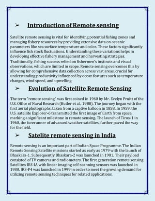 The Remote Sensing technique evolution in Aquaculture | PDF