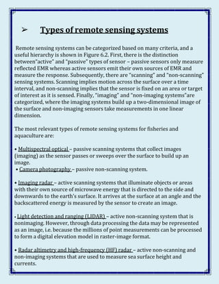 The Remote Sensing technique evolution in Aquaculture | PDF