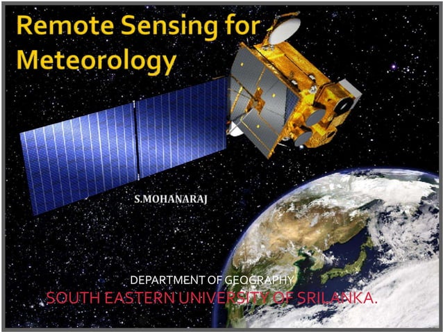 Remote sensing for | PPTX | Weather | Science