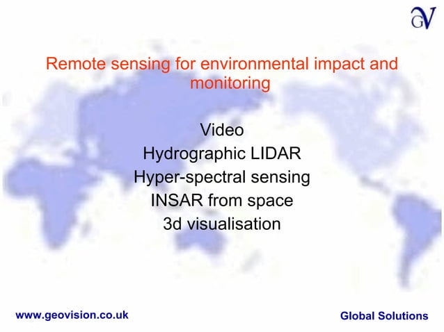 Remote Sensing For Environmental Impact And Monitoring | PPT
