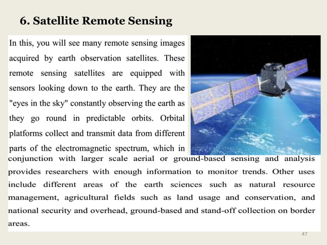 Remote sensing: Its Application & Types | PPT