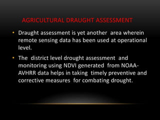 Remote sensing in agriculture | PPTX