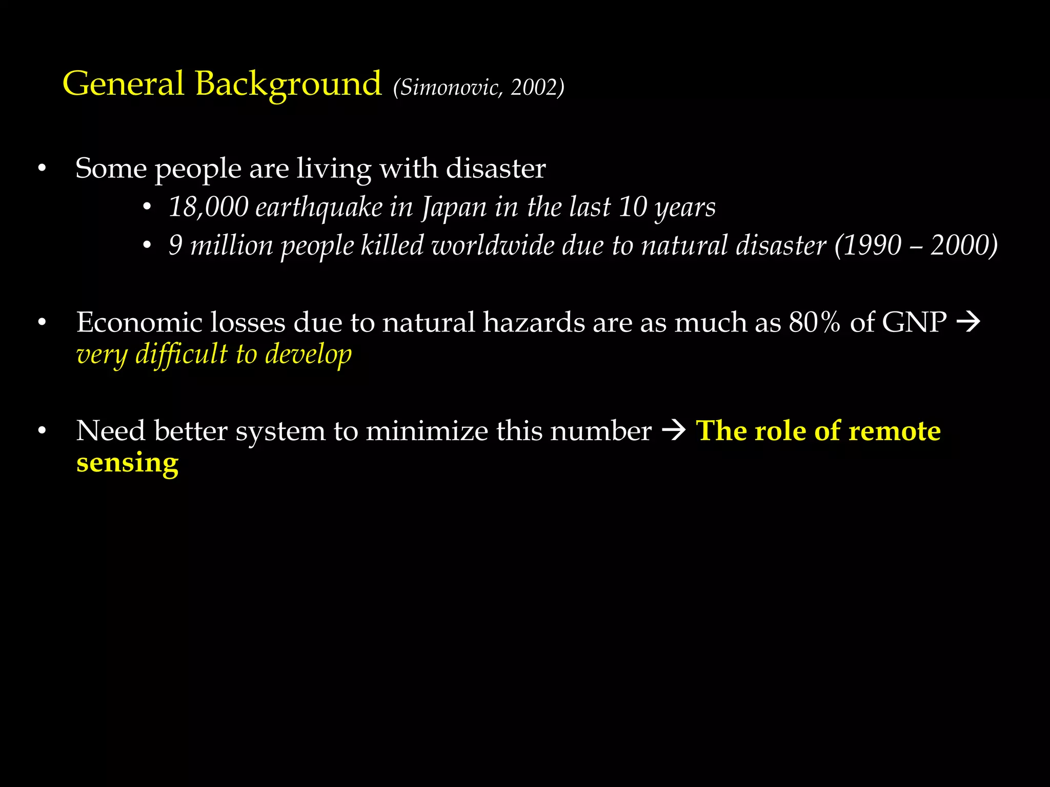 Remote sensing in disaster management 101 | PPT