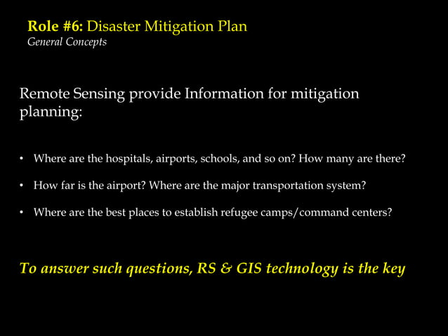 Remote sensing in disaster management 101 | PPT