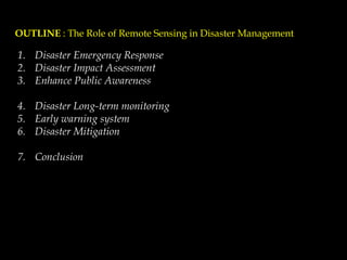 Remote sensing in disaster management 101 | PPT