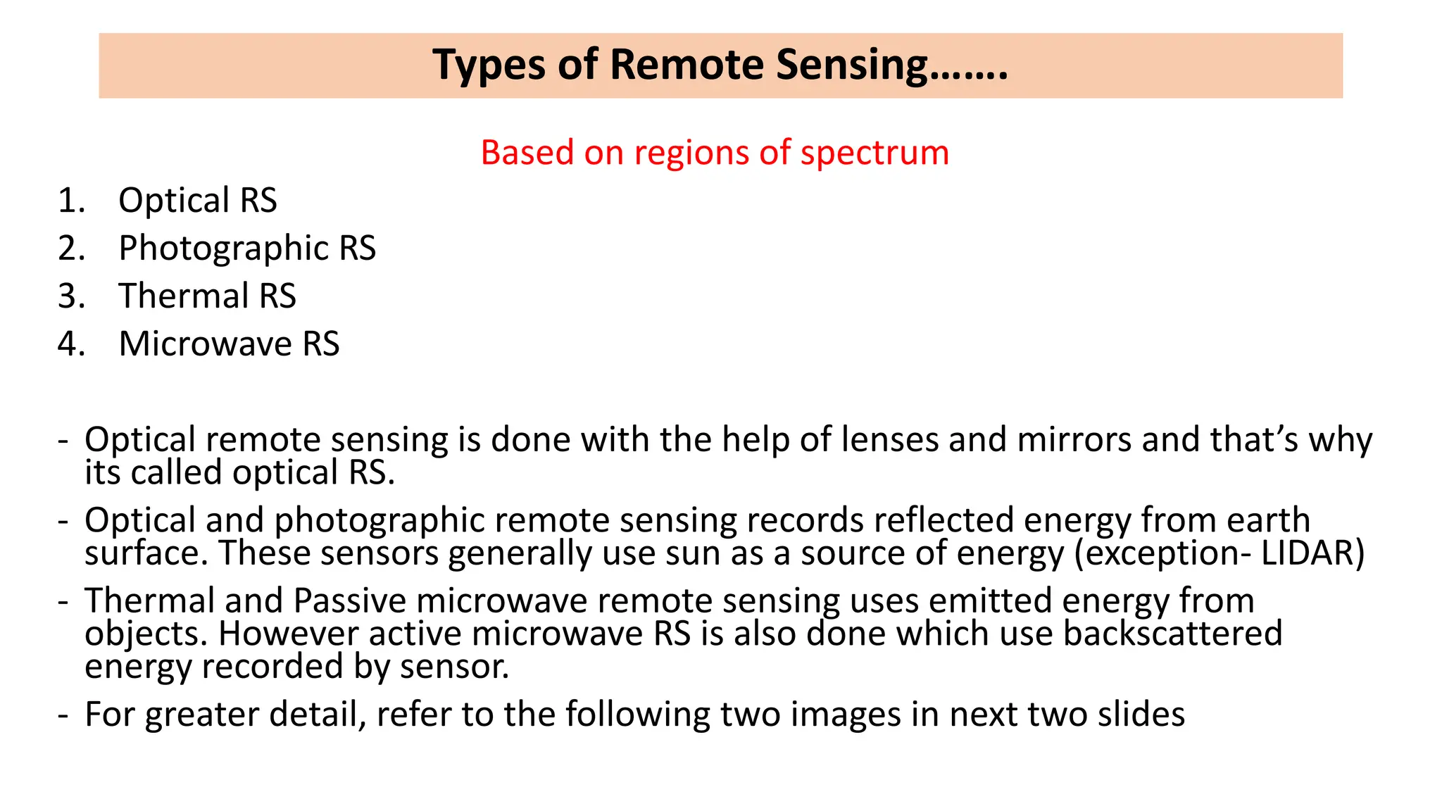 Remote Sensing Platforms And Types Of Rs Pptx