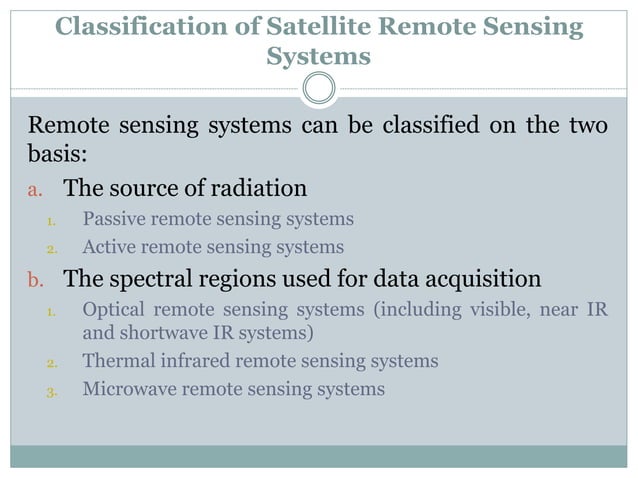 A Brief Introduction to Remote Sensing Satellites | PPSX | Geography ...