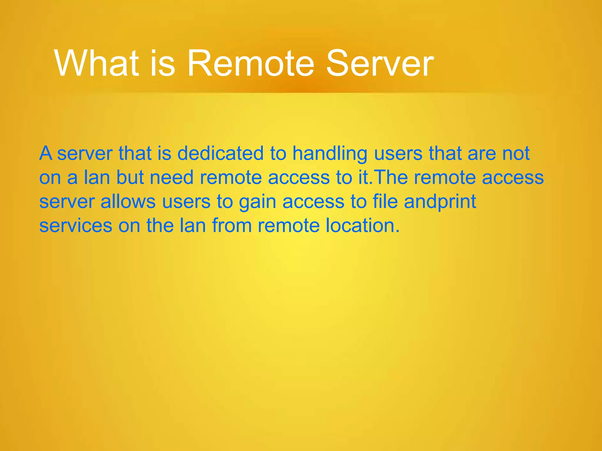 Remote server | PPTX