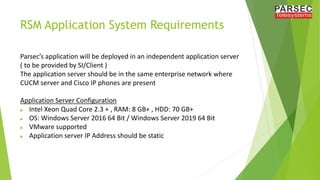 MARS Remote Silent Monitoring ( RSM ) for Cisco CUCM | PPT