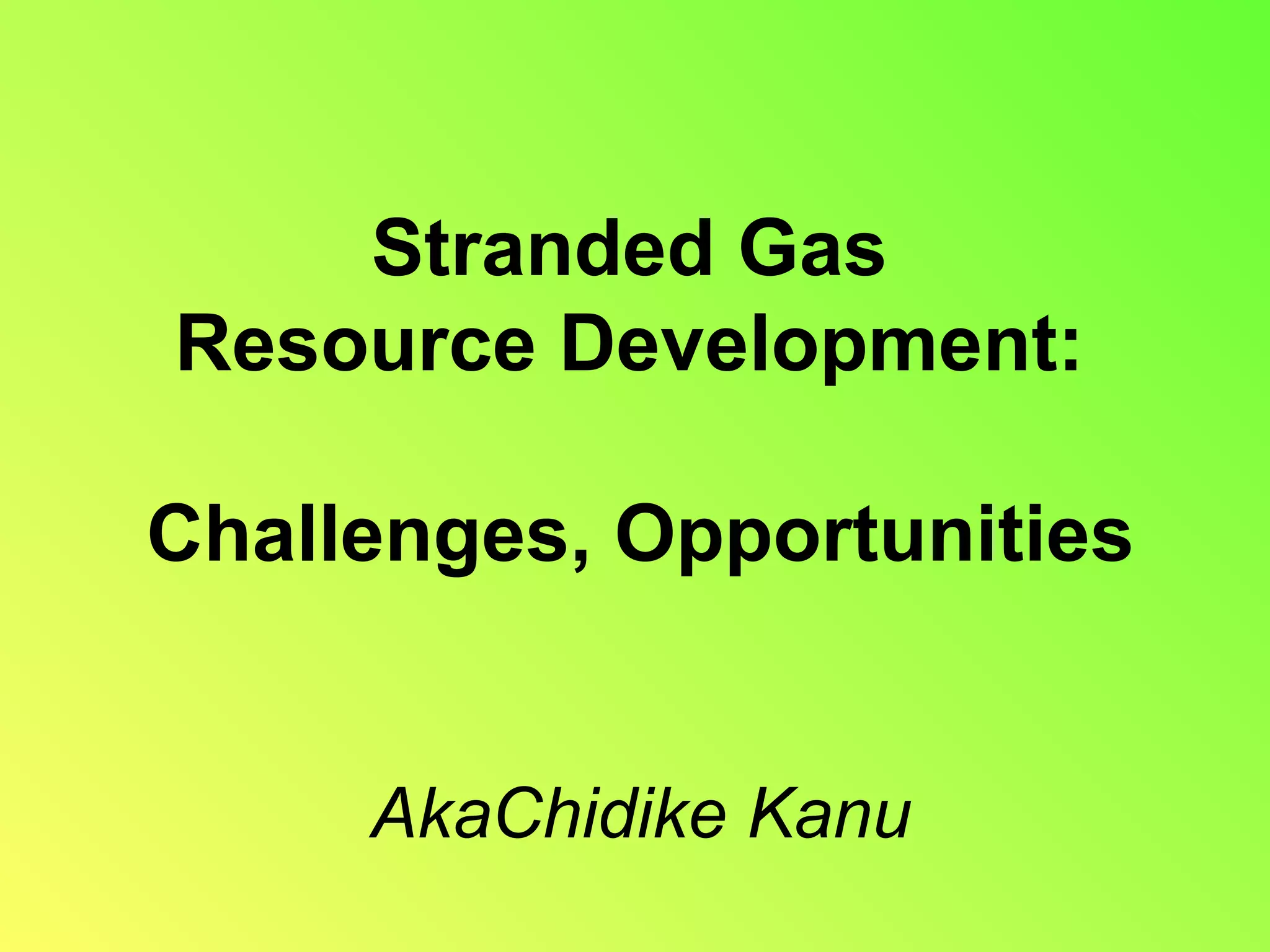 Stranded Gas | PPT