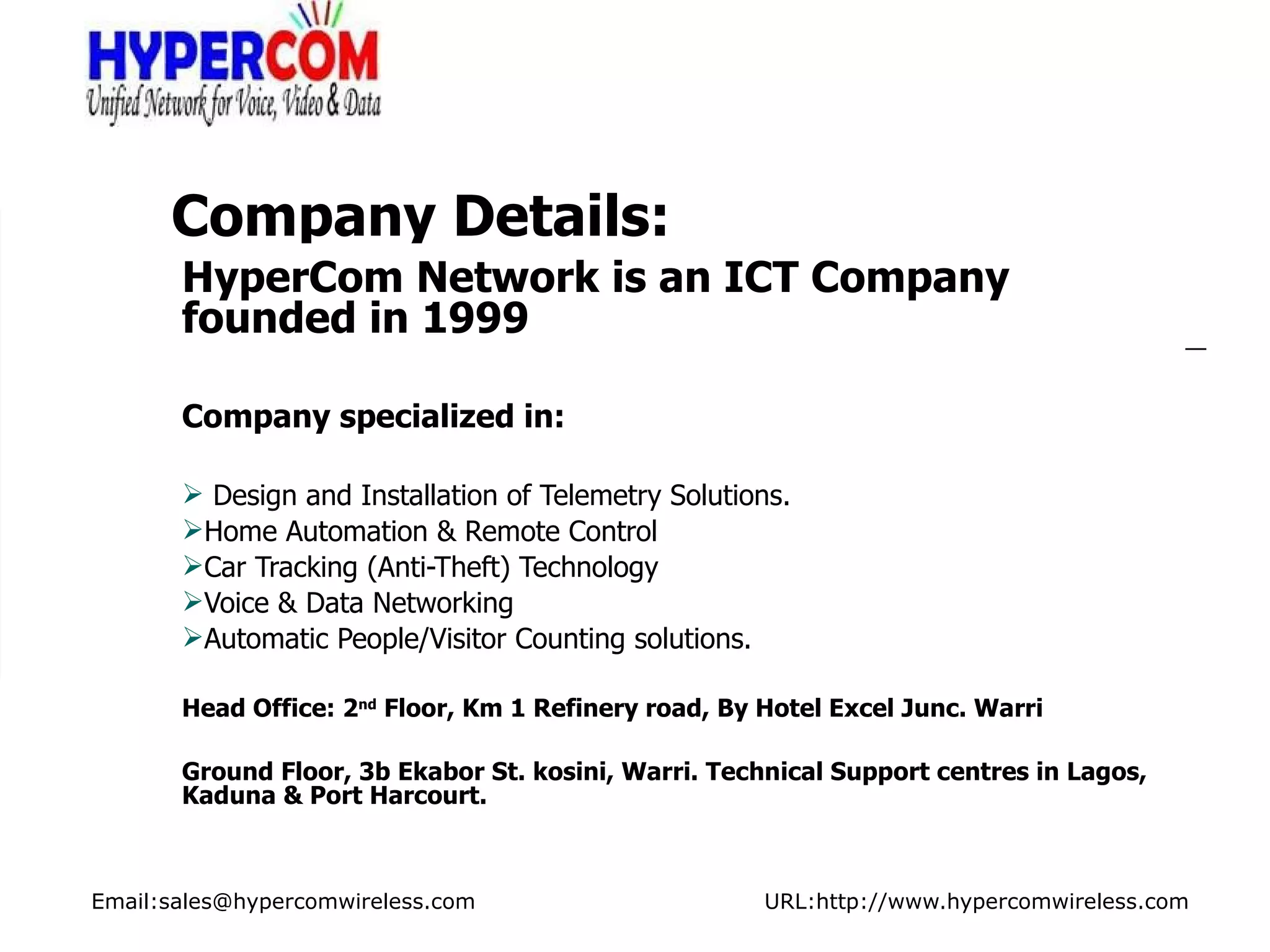 Remote Tank Level Hypercom Presentation V1 | PPT