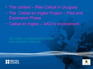 Remote teaching for Plan Ceibal in Uruguay a road to democratisation ...