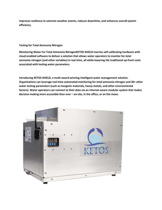 Remote water quality monitoring with KETOS | PDF