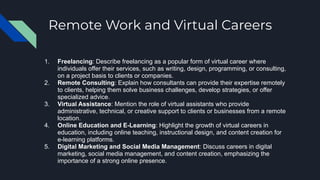 Remote Work and Virtual Careers | PDF