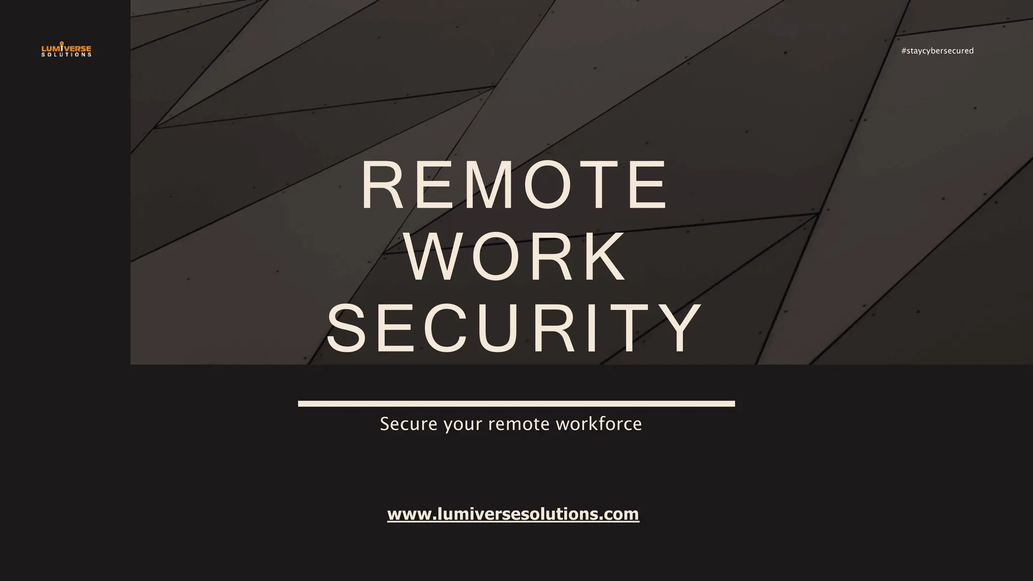 Remote Work Security | Remote Work Cybersecurity |Cyber Security | PPTX