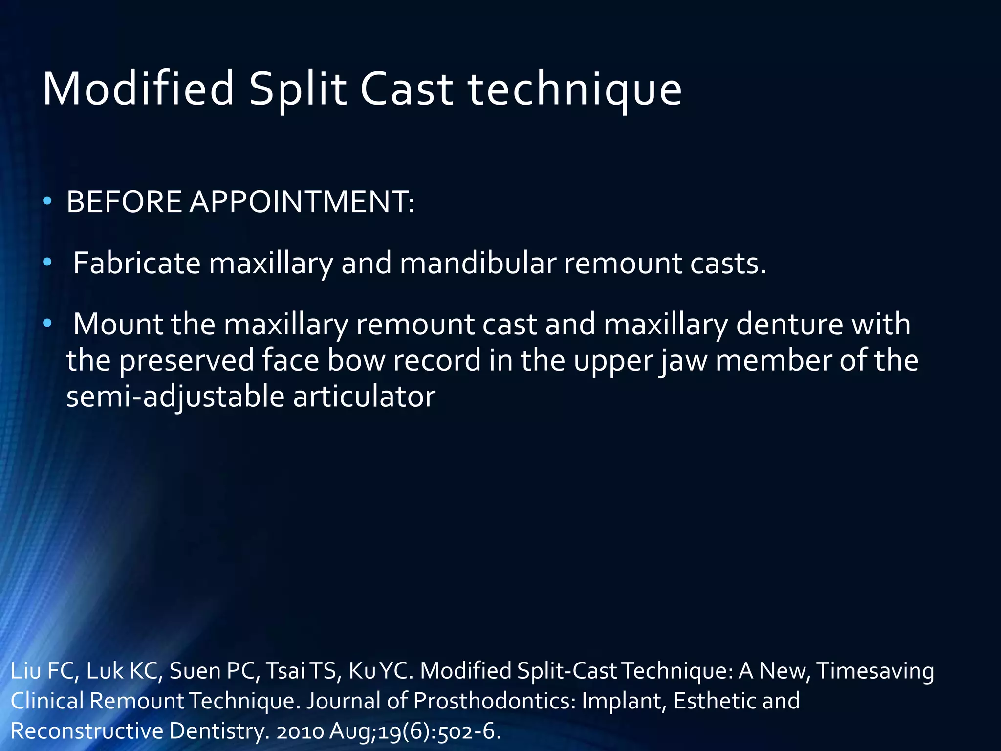 Remounting of complete dentures | PPTX
