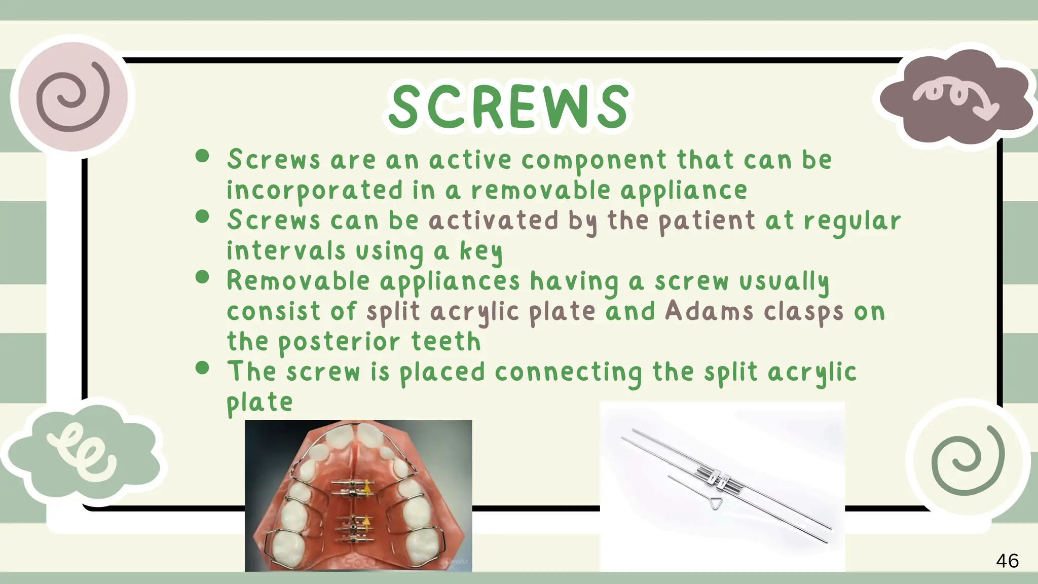 Removable Appliances in Orthodontics | PPT | PDF