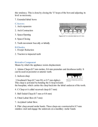 Removable orthodontic appliance by almuzian | DOCX | Dental Health ...