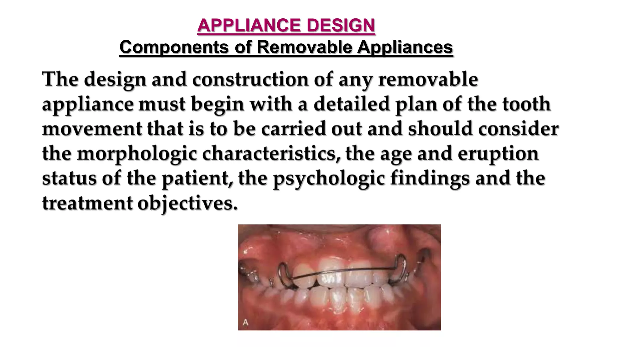 Removable orthodontic appliance | PPTX