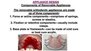 Removable orthodontic appliance | PPTX