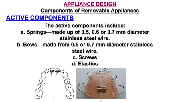 Removable orthodontic appliance | PPTX | Dental Health | Diseases and ...