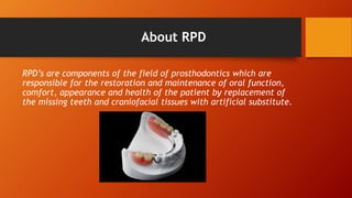 Removable partial denture | PPT