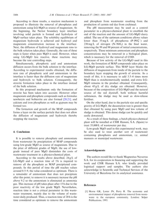 Removal of ammonium and phosphates from wastewater | PDF | Chemistry ...