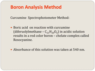 Removal of boron from aqueous solution using reverse osmosis | PPTX