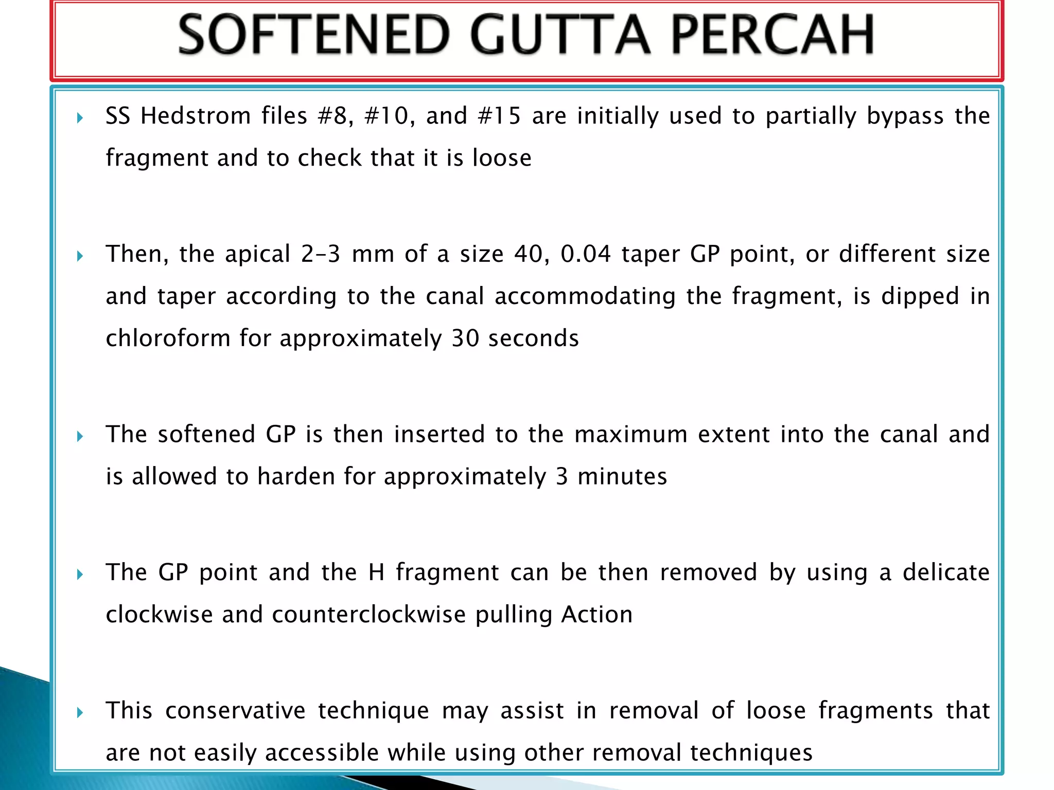 Removal of broken endodontic instruments | PPTX