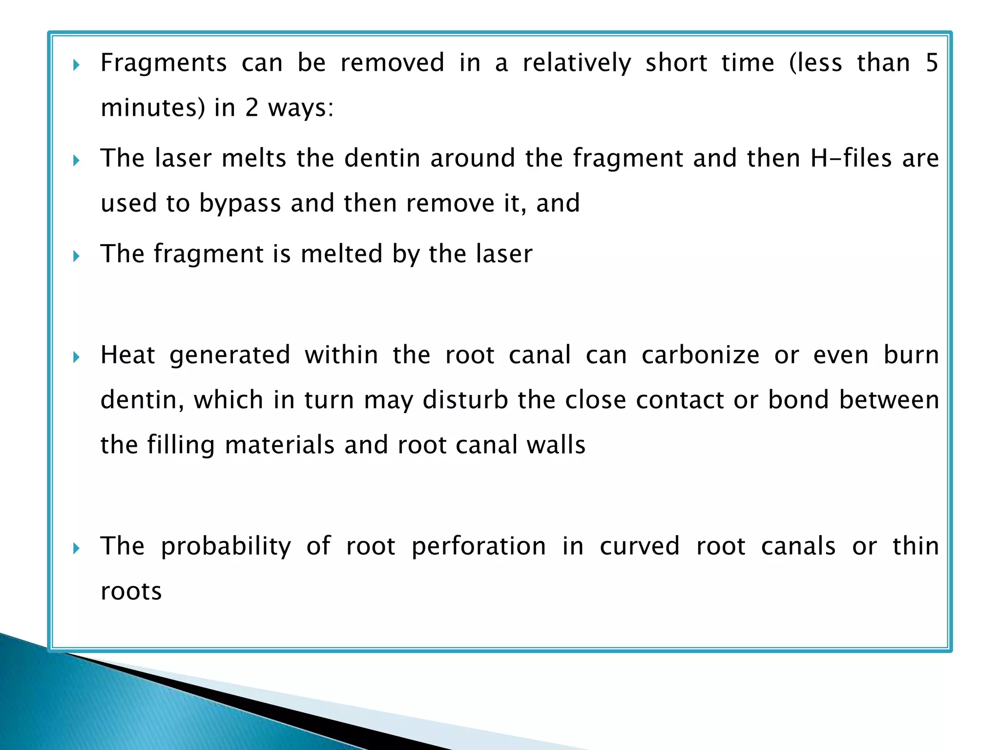 Removal of broken endodontic instruments | PPTX