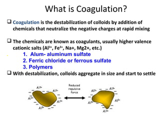 Removal of colour and turbidity (coagulation, flocculation filtration ...