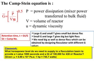 Removal of colour and turbidity (coagulation, flocculation filtration ...