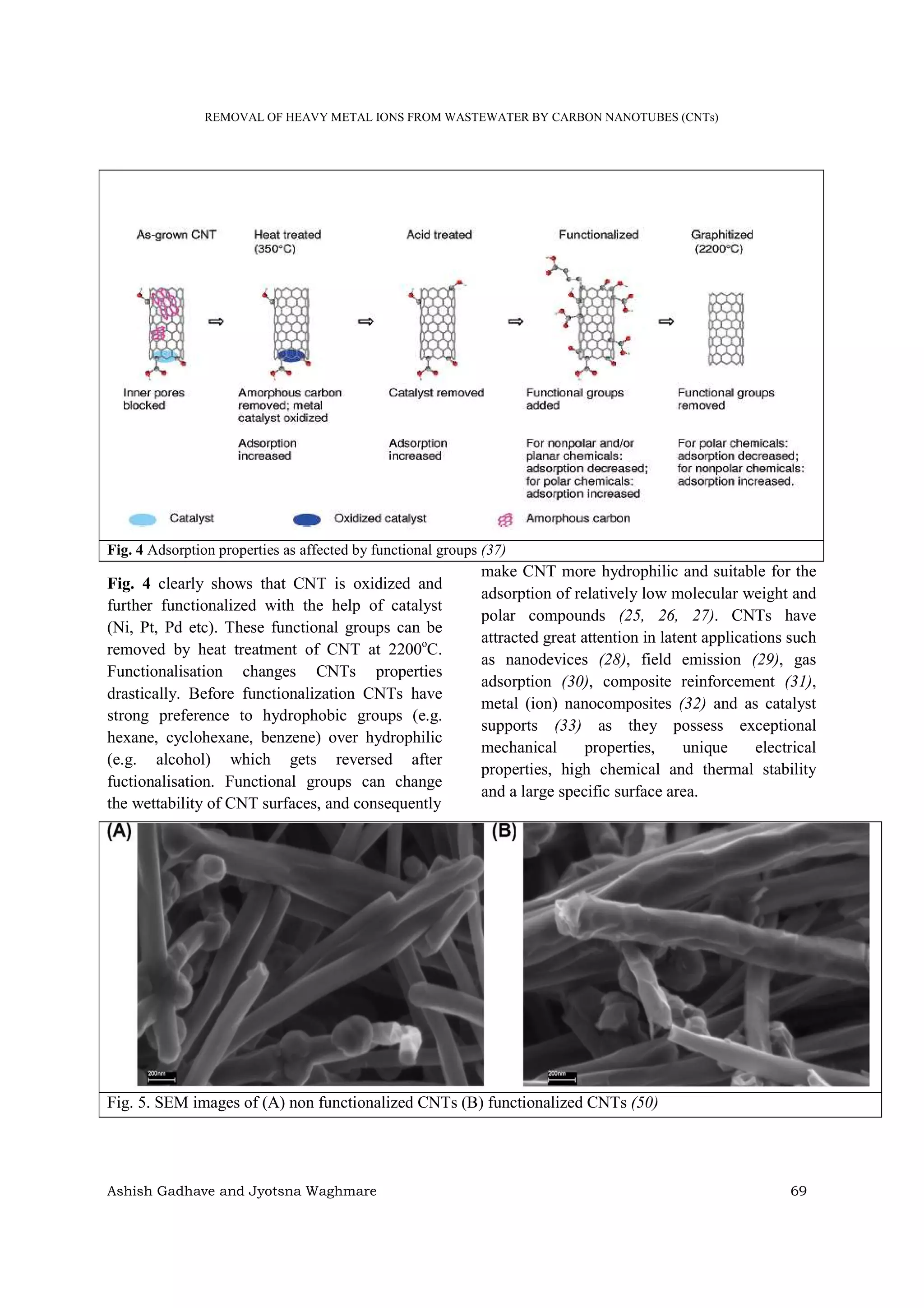 Removal of heavy metals from wastewater by carbon nanotubes | PDF