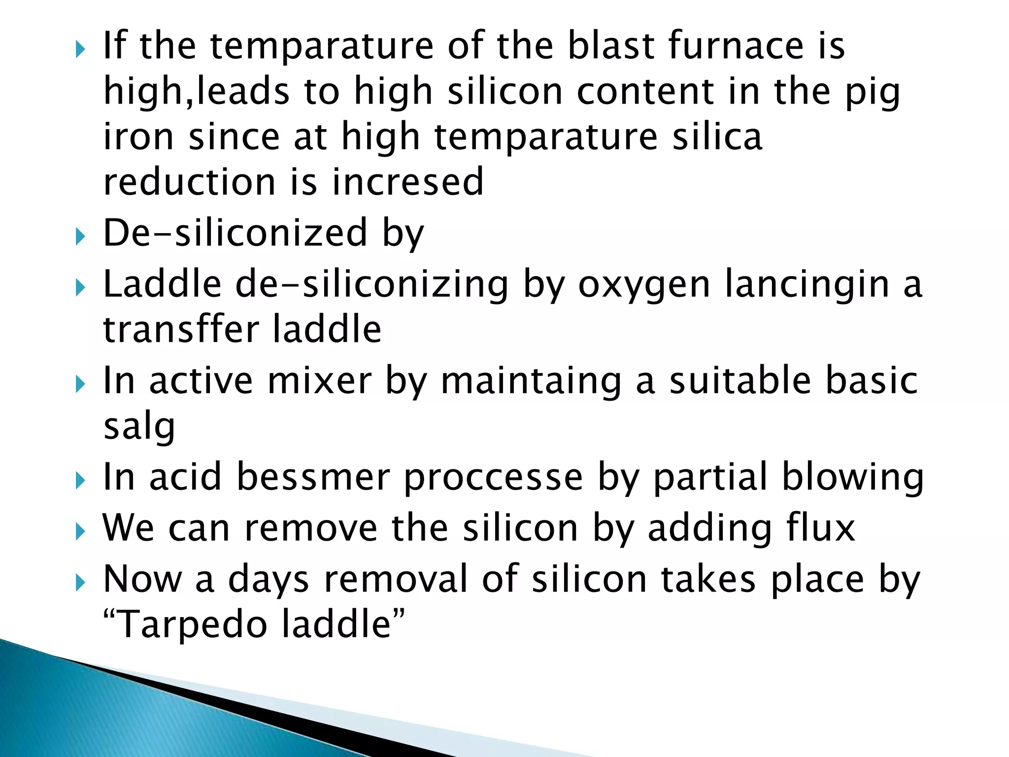 Removal of impurities in steel making | PPTX