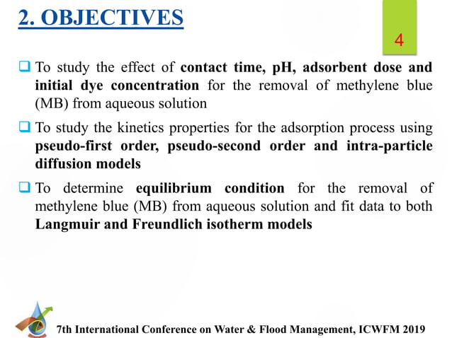 Removal of Methylene Blue from Aqueous Solution by Jute Stick Charcoal: Adsorption Equilibrium ...