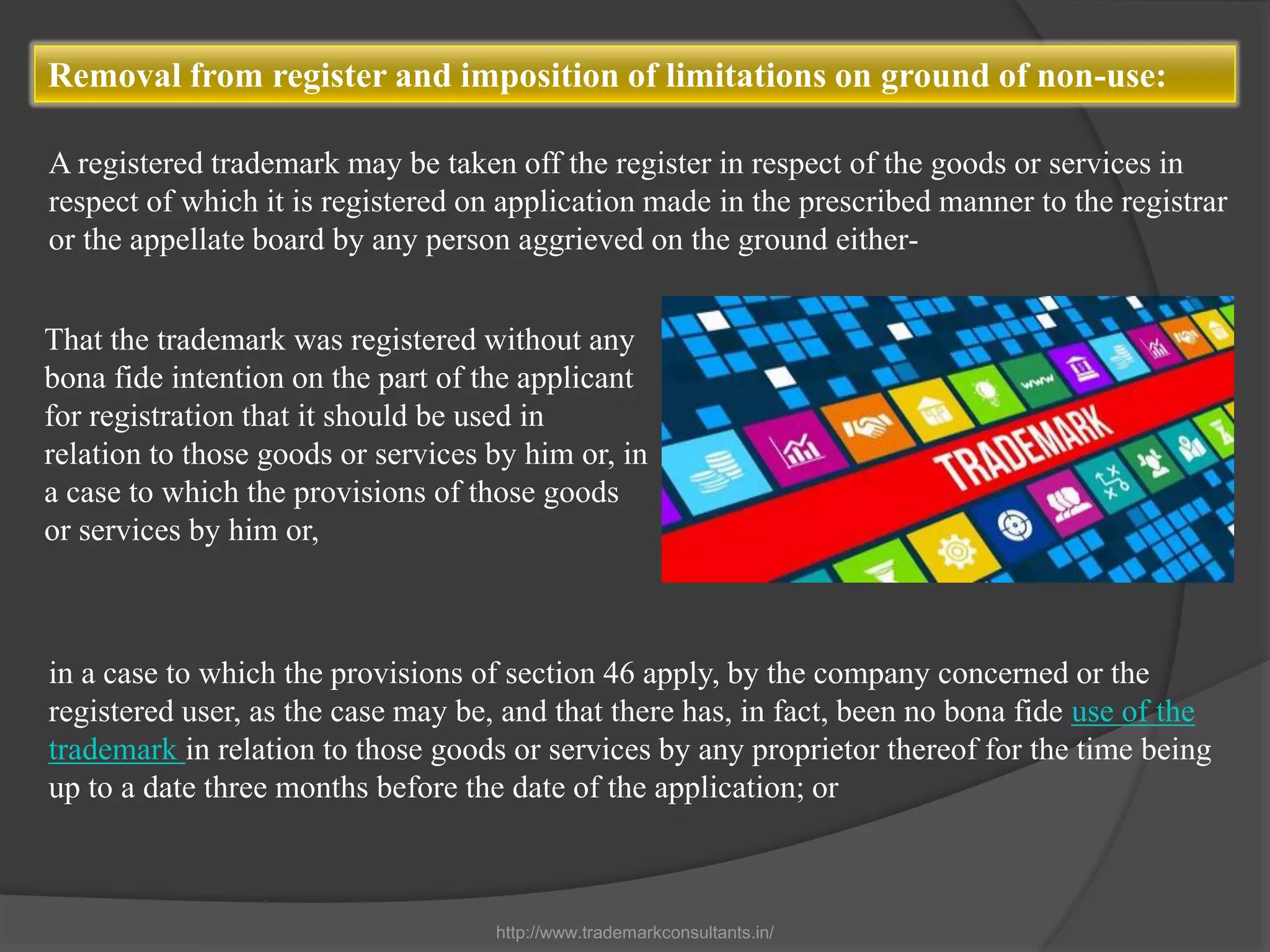 Removal of trademark from register | PPTX