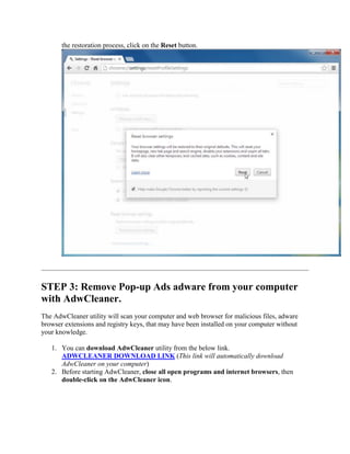 Remove adware and_popups | PDF