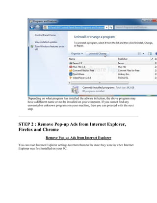 Remove adware and_popups | PDF