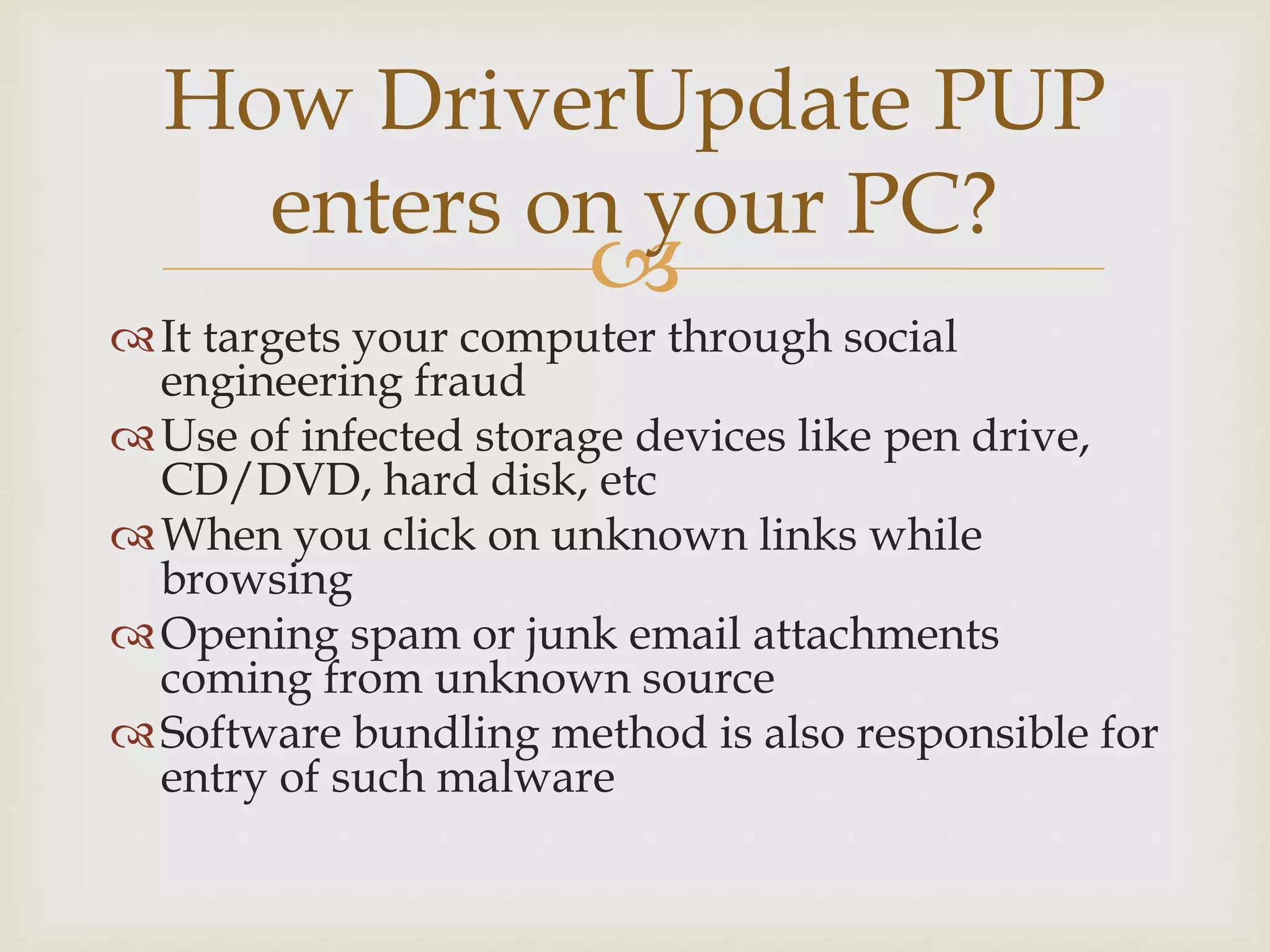 How to remove DriverUpdate PUP | PPT