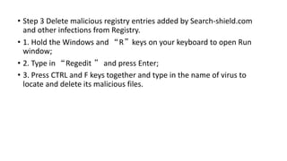 Remove search shield.com pop-ups manually | PPTX