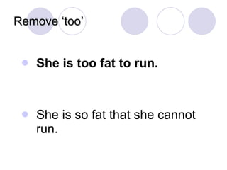 Remove ‘too’ | PPT